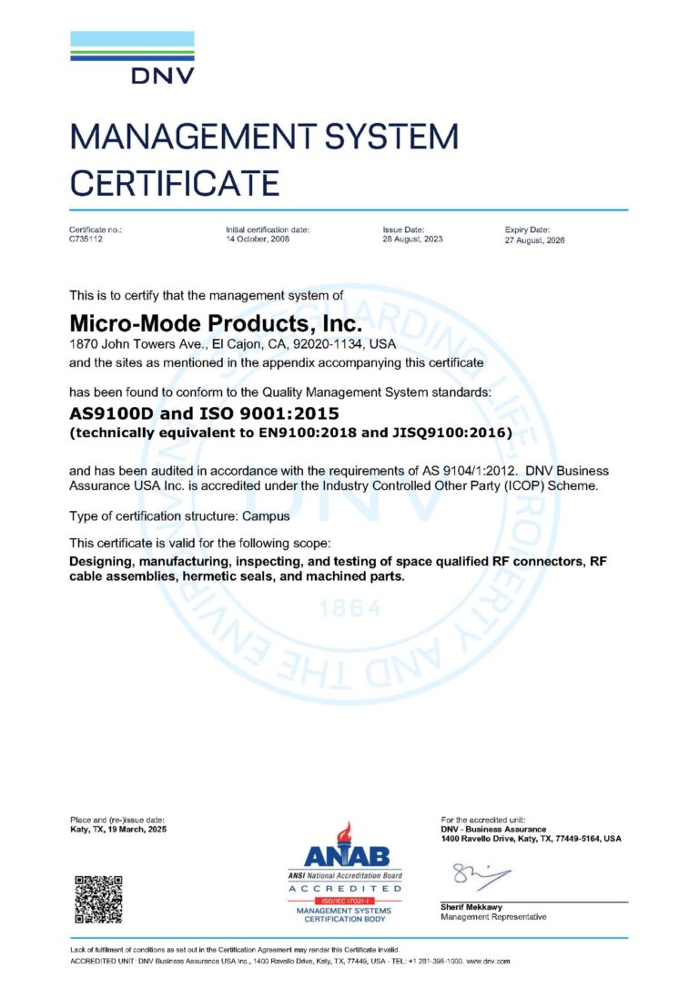 Vision & Quality | Micro-Mode Products, Inc. | Micro-Mode
